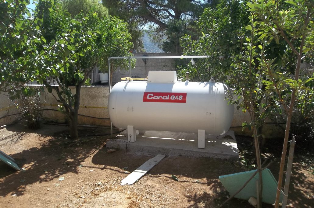 Εγκατάσταση υπέργειας δεξαμενής υγραερίου 1750lt στο Λαγονήσι Αττικής ...